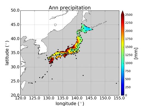 分散した地点データを用いて地図上に等値図を描く Python Qiita