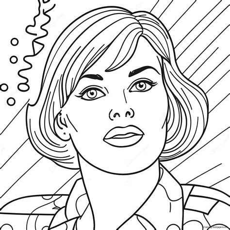 Roy Lichtenstein Pop Art Style Coloring Page 59144 46802