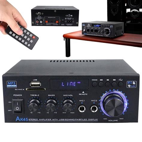 WZMACNIACZ STEREO HIFI ODTWARZACZ AUDIO W W BLUETOOTH KANAŁ Sklep Opinie