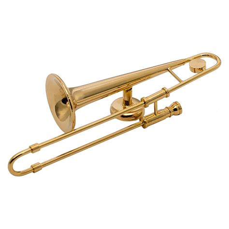 Gold Trombone Miniature Replica Magnet Size 3 Inch Home