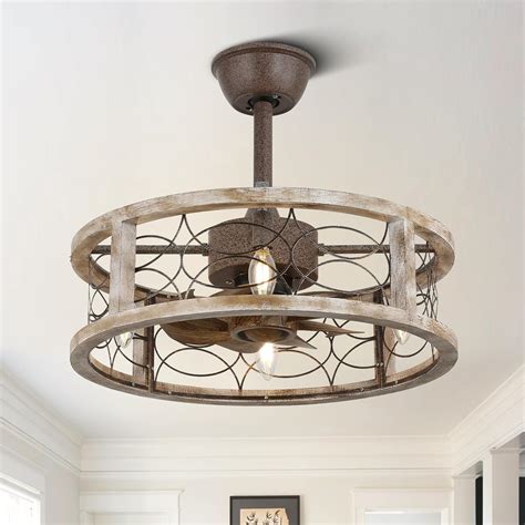 Amazon Curve Curio Caged Ceiling Fans With Lights 18 Inch