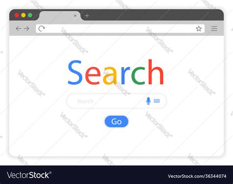 Flat Style Browser Window On White Background Vector Image