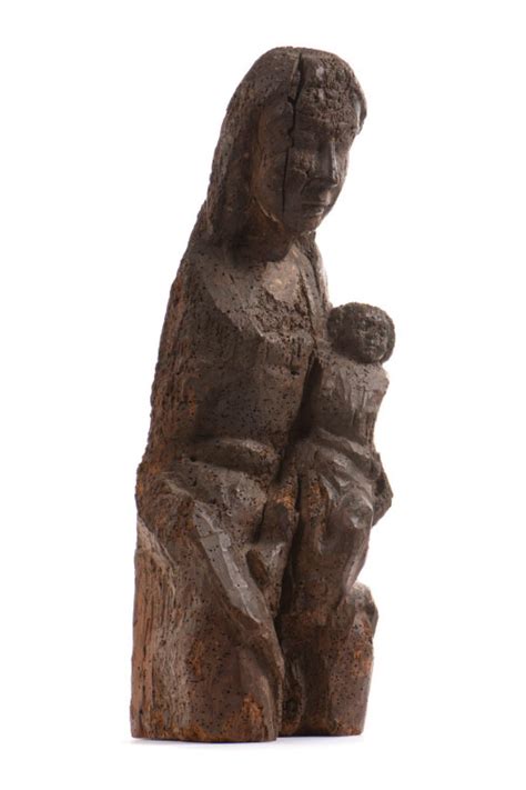 Lot Nossa Senhora Em Majestade O Menino Jesus Escultura Em