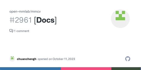 Docs · Issue 2961 · Open Mmlabmmcv · Github