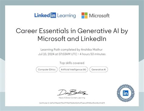 Anshika Mathur On Linkedin Generativeai Microsoft Linkedinlearning
