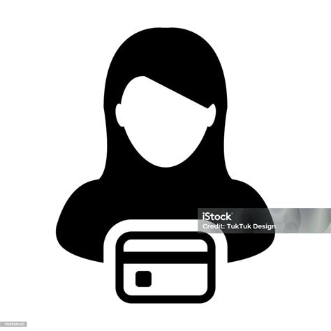 金融アイコン ベクトル女性ユーザーの人プロフィール アバター シンボル フラット カラー グリフ ピクト図解で銀行と金融の概念のための