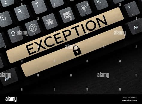 Affiche Affichant Une Exception Word Pour Une Personne Ou Une Chose Qui Est Exclue De La