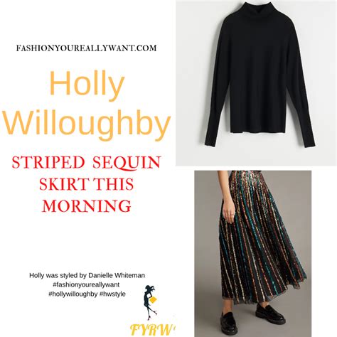 Holly Willoughby Sequin Striped Skirt This Morning December Fashion You Really Want