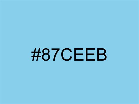Skyblue Color Hex 87ceeb