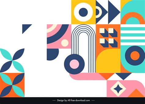 Abstract Mosaic Background Template Geometric Shapes Vectors Images