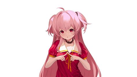 壁纸害羞的女孩动漫 粉红色头发 节流阀 Yandere 粉红眼睛壁纸从jorik 图片来自fonwall
