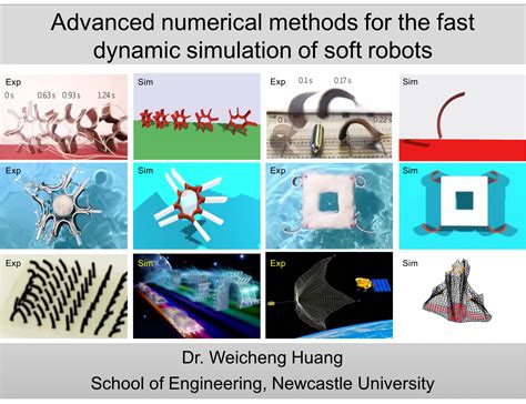 Seminar Advanced Numerical Methods For The Fast Dynamic Simulation Of Soft Robots Dr Weicheng
