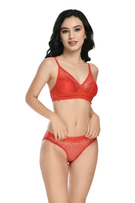 Net Orange Bra Panty Set Printed At ₹ 130set In New Delhi Id