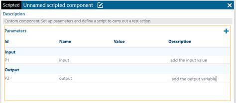 use parameters in a scripted component usemango™