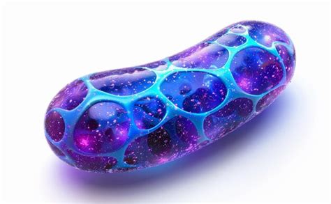 Dark Neon Light Effect On Mitochondria 3d Rendering Premium Ai Generated Image