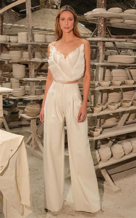 Kentia Pleated Silk Organza Top By Andres Otalora Moda Operandi In