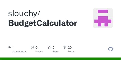 GitHub Slouchy BudgetCalculator