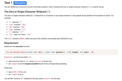 C Problem Description String Pattern Matching Is