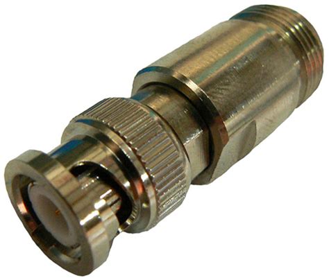 BNC Male To N Type Female Straight Inter Series Adaptor DC 3 GHz 50 Ohms Nickel Plated ZCG