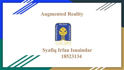 Penjelasan Augmented Reality Pptx