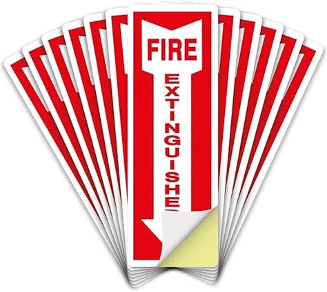 Olanzu Pack Of 12 Fire Extinguisher Stickers 4x 12 5 Mil