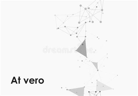 Vector Molecular Abstract Template With Connected Dot And Line