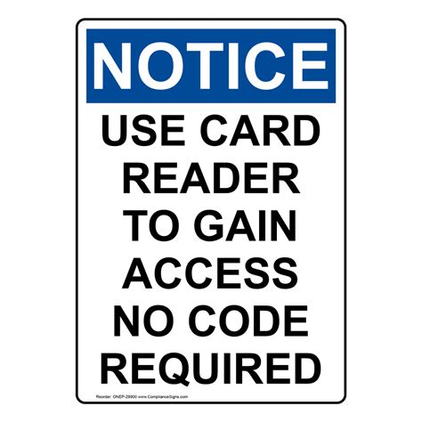 Portrait Osha Use Card Reader To Gain Access Sign Onep 29900