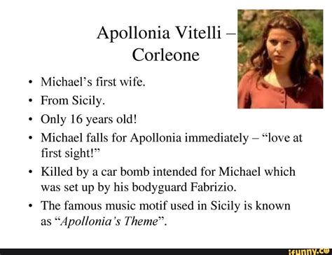 Apollonia Vitelli Corleone Michaels First Wife From Sicily Only 16