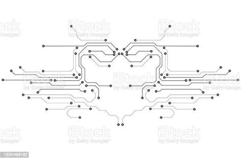 회로 기판 기술 정보 인포그래픽 작업을 위한 빈 복사 공간 회색 스케일 색상 추상 Pcb 추적 데이터 인포그래픽 디자인