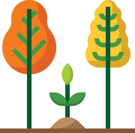 Planta Crecer Bosque árbol Ecología Icono Plano 14355708 Vector En
