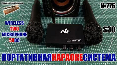 Портативная караоке система с двумя беспроводными микрофонами и входом Usb Aux Смотреть онлайн