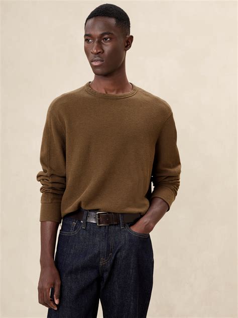 Double Knit Crew Neck T Shirt Banana Republic