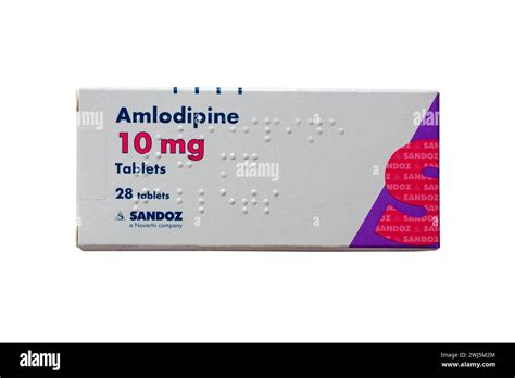 Packet Of Amlodipine Tablets Pack Of 28 Tablets 10 Mg Isolated On White