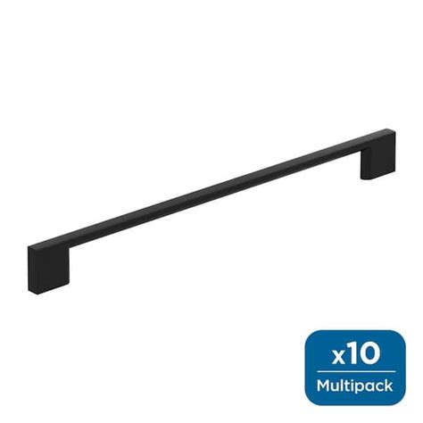 Amerock 10 Pack Cityscape 10 116 In 256mm Modern Matte Black Bar