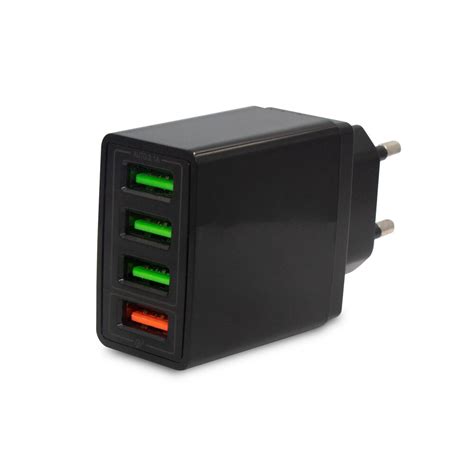 Ładowarka ścienna z 4 portami USB z nadrukiem V0195 03 Ładowarki