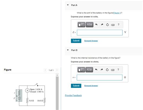 Solved What Is The Emf Of The Battery In The Figure Figure Chegg Com