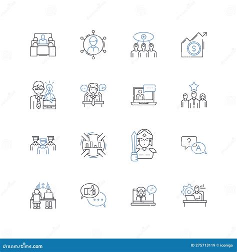 Proficiency Skills Line Icons Collection Fluency Expertise Mastery Competency Aptitude