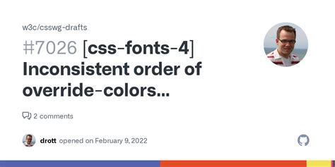 Css Fonts 4 Inconsistent Order Of Override Colors Precedence · Issue 7026 · W3ccsswg Drafts