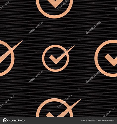 Check Mark Sign Icon Checkbox Button Seamless Abstract Background Geometric Stock Vector Image