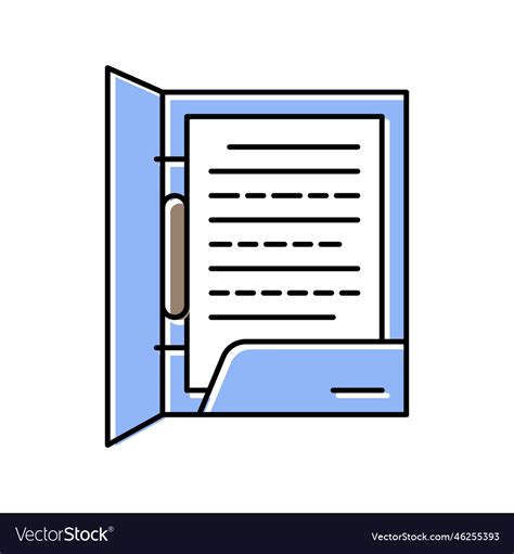 Office Document File Color Icon Royalty Free Vector Image