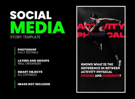 Premium Psd Story Template Activity Physical