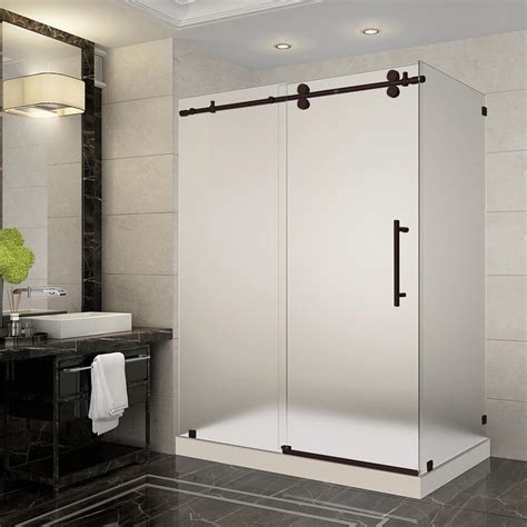 Aston Langham 60 In X 35 In X 77 5 In Frameless Corner Sliding