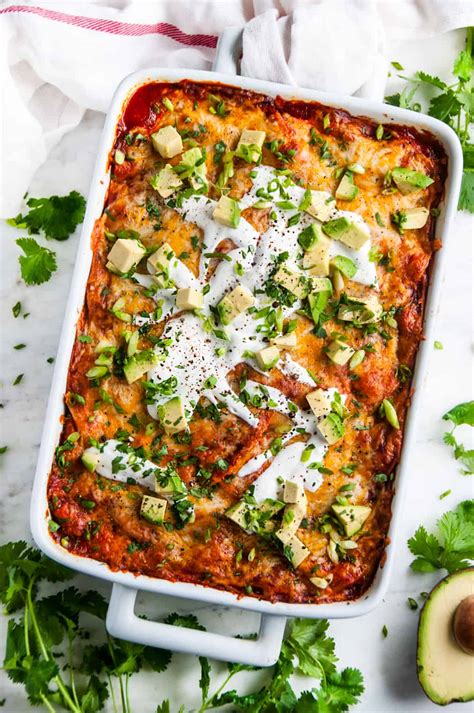 Chicken Enchilada Casserole With Red Sauce