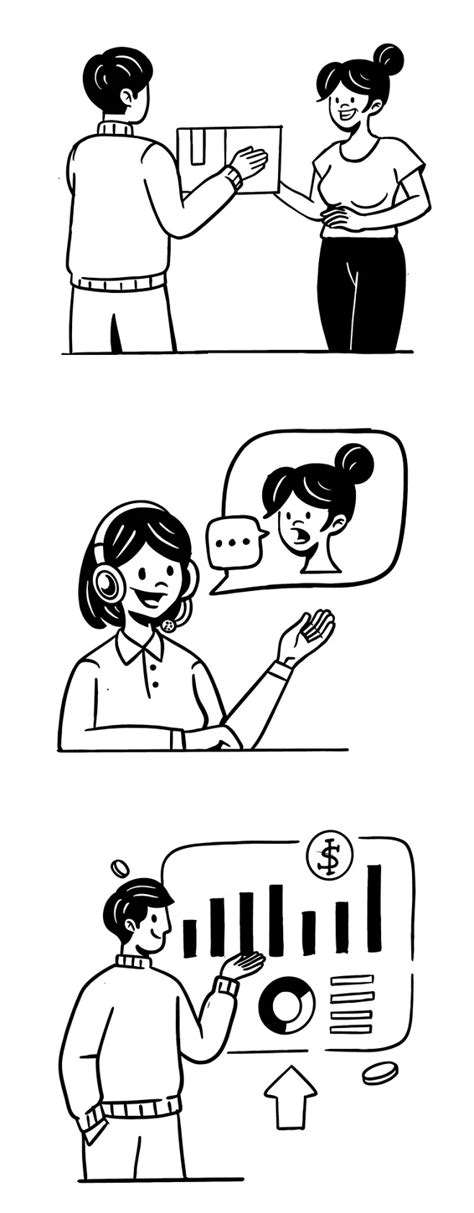 时尚手绘线性互联网电子商务业务场景ui插图ai格式sketch格式素材 淘宝网 花瓣网