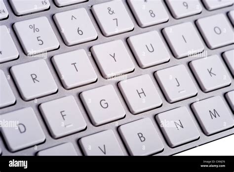 A Modern Computer Keyboard On A White Background Stock Photo Alamy