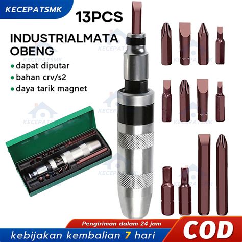 Jual Obeng Ketok Set 13pcs Obeng Set Putar Set S2 Drill Bit Bahan Non