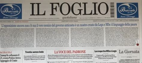 L Editore Del Foglio Contesta In Prima Pagina La Linea Del Giornale Sul