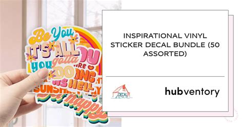 Inspirational Vinyl Sticker Decal Bundle 50 Assorted Hubventory