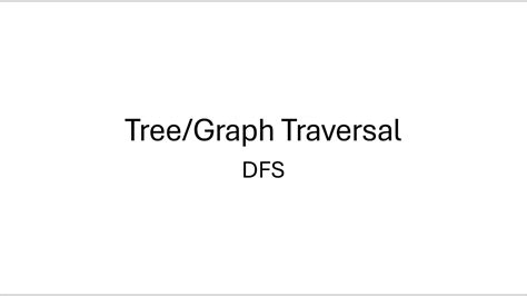 Tree Graph Traversal Algorithm DFS Depth First Search YouTube