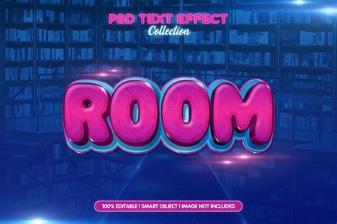 Premium Psd Room Text Effect Template
